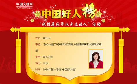 这位潍坊人，荣登“中国好人榜”隋桂云老人公益