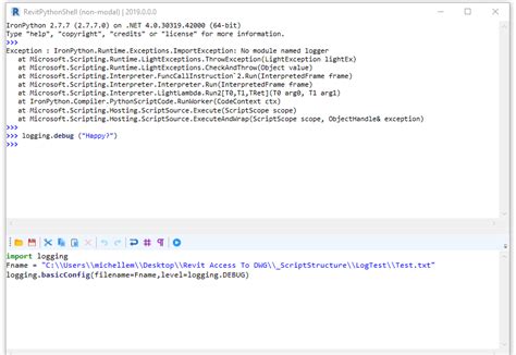 Can I Use The Logging Module In Revit Python Shell Stack Overflow