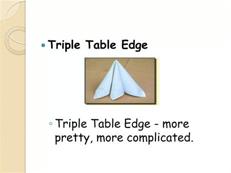 Different Types Of Table Napkin Pptx