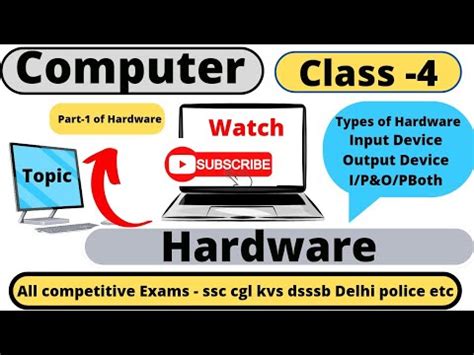 Computer Class 4 Hardware Types Of Hardware Input Output