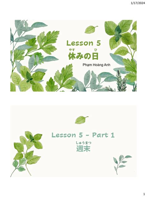 Slot 6 Lesson 5 Part 1 Pdf