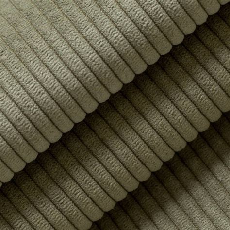 Green Small Scale Stripe Velvet Upholstery Fabric By The Yard By The