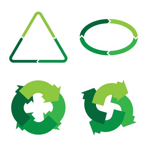 Green Arrow Recycle Logo Vector Icon Template 3243113 Vector Art At