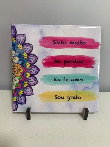 Porta Retrato Azulejo Hoponopono 2 Elo7 Produtos Especiais