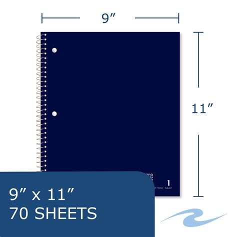 One Subject Wirebound Notebook Law Ruled 11 X 9 80 Sheets