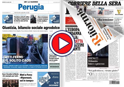Rassegna Stampa Live Novembre Le Prime Di Copertina