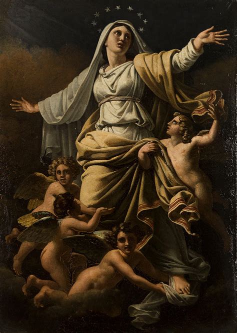 Esquisse Pour La Chapelle Du Lycee Louis Le Grand L Assomption De La Vierge Painting By