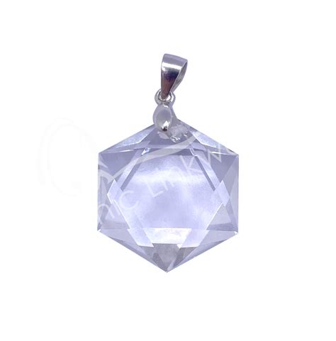 Crystal Quartz Hexagonal Pendant Sterling Oceanic Linkways