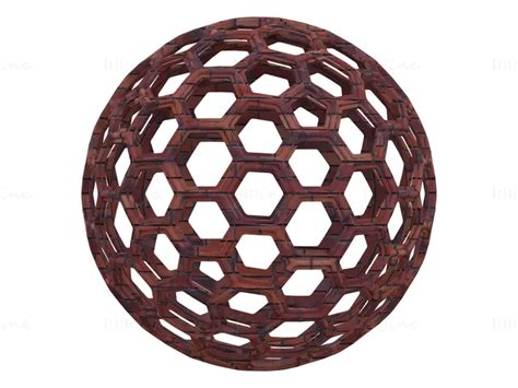 Wireframe Shape Geometric Honeycomb Sphere 3d Printing Model Stl