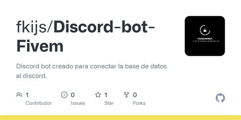 Github Fkijsdiscord Bot Fivem Discord Bot Creado Para Conectar La