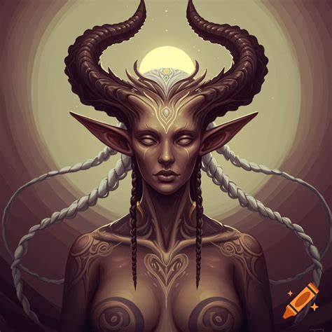 Red Bald Female Tiefling Rogue Character Design On Craiyon