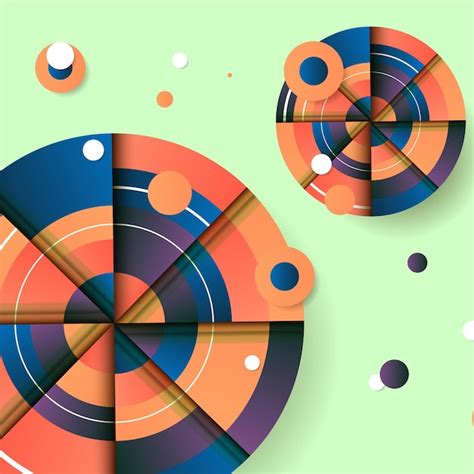 Premium Vector Geometric Circle Background Abstract Circle