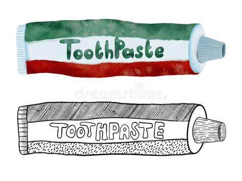 Artistic Illustration Of Toothpaste Tubes Featuring A Vibrant And