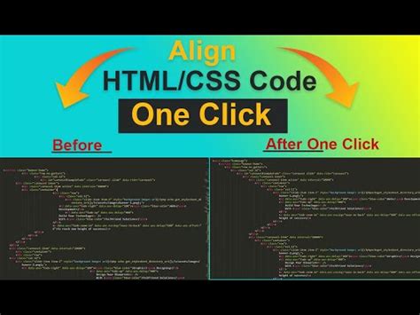 Align HTML CSS Code In One Click How To Align Code And Fully Sequence
