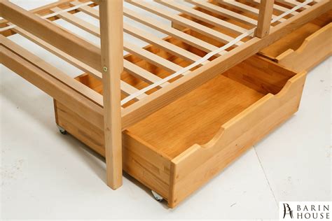 Ліжко Terry натуральний Гойдалка Купити недорого дитячі підліткові ліжка з дерева Київ