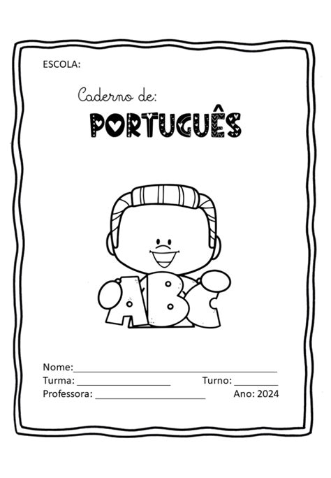 CAPAS DE CADERNOS 2024 Professora Etiene Ideias pedagógicas