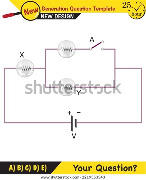 Physics Lecture Notes Simple Electrical Circuits Stock Vector Royalty