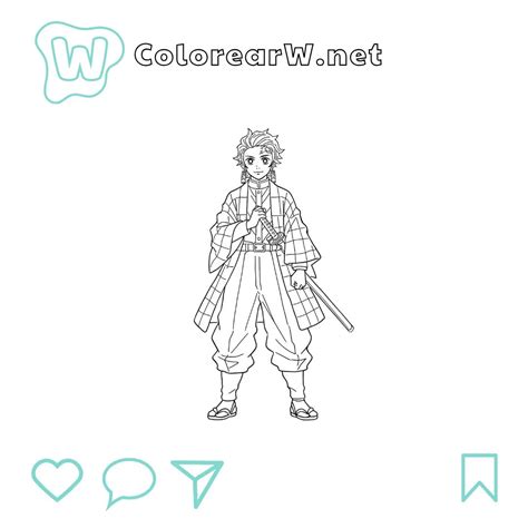 20 Tanjiro Para Colorear Dibujos Pdf Gratis