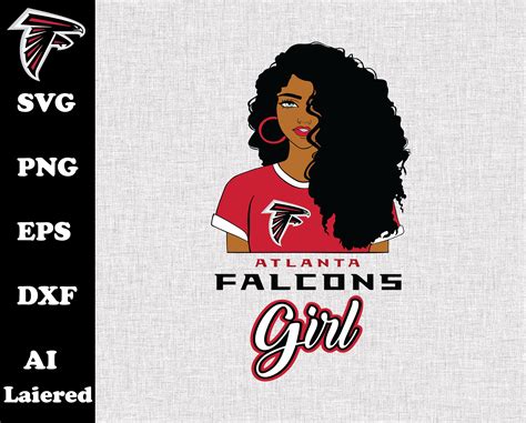 Atlanta Falcons Svg Png Eps Dxf Falcons Svg Falcons Girl Etsy
