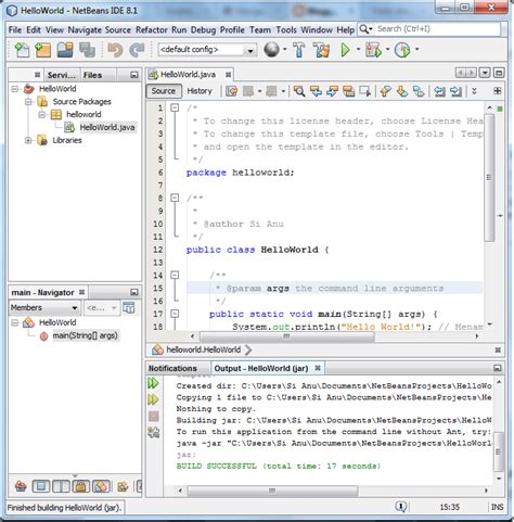 Program Pertama Di Netbeans Java AnimePum