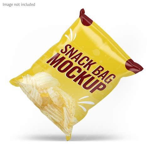 Premium Psd Snack Pouch Mockup For Potato Chips Packaging Bag Mockup