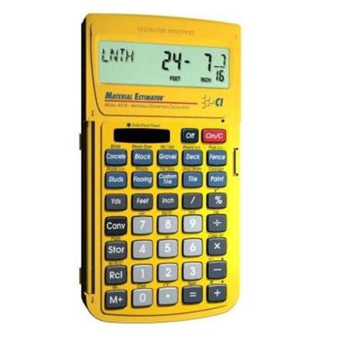 Calculated Industries Material Estimator Project Calculator Iverybers
