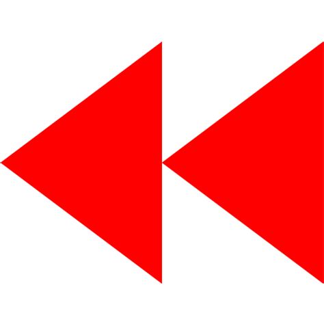Red Media Skip Backward Icon Free Red Skip Icons