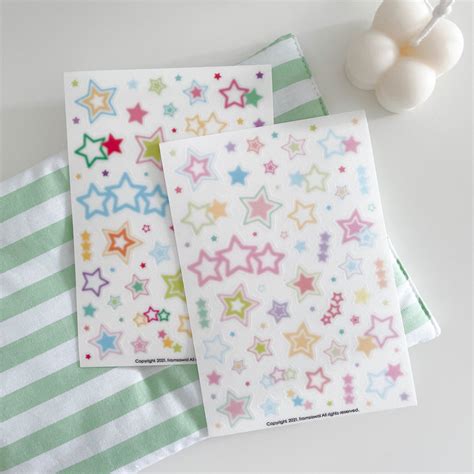 프롬사월 레이어링 스티커 별 다꾸 다이어리 꾸미기 심플 감성 귀여운 데코 위시버킷