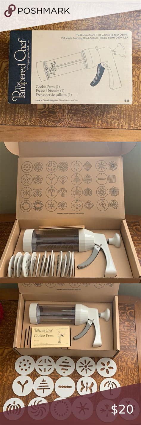 Pampered Chef Cookie Press With 16 Disks For Making Assorted Shaped