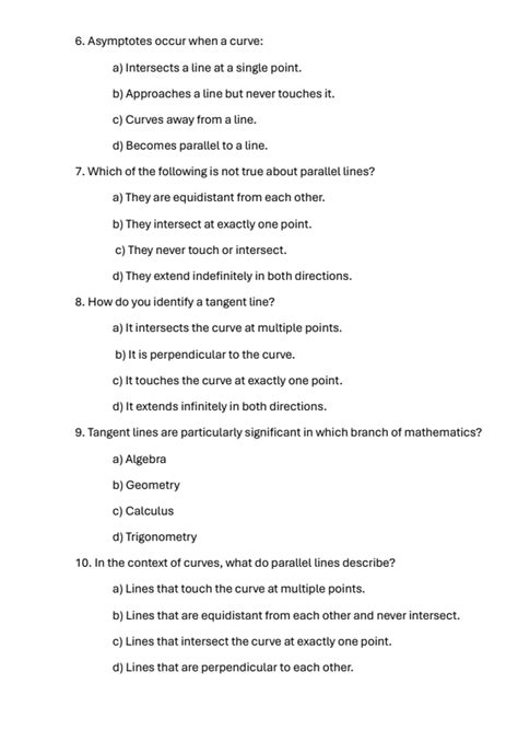 Solved 6 Asymptotes Occur When A Curve A Intersects A Line At A
