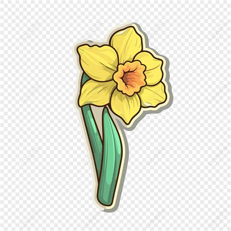 꽃 스티커수선화 클립 아트 벡터상표 Png 일러스트 무료 다운로드 Lovepik