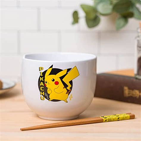 Silver Buffalo Pokemon Pikachu Japanese Text Ceramic Ramen Noodle Rice
