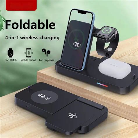 Risokeys 4 In 1 Wireless Charger Phone Stand For Samsung Watch Phone