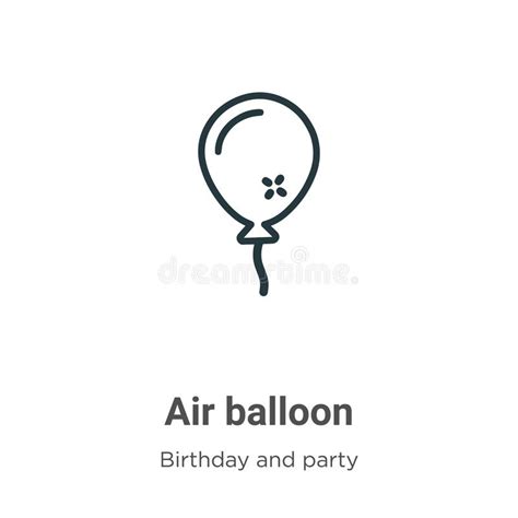 Air Balloon Outline Vector Icon Thin Line Black Air Balloon Icon Flat