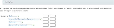 Solved Disposal Of Fixed Asset Equipment Acquired On January