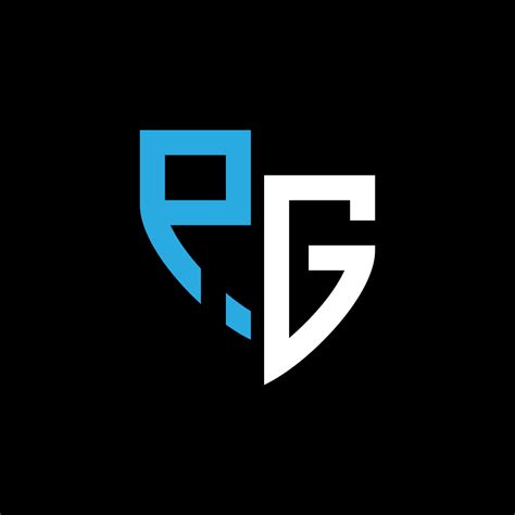 Pg Abstract Monogram Logo Design On Black Background Pg Creative