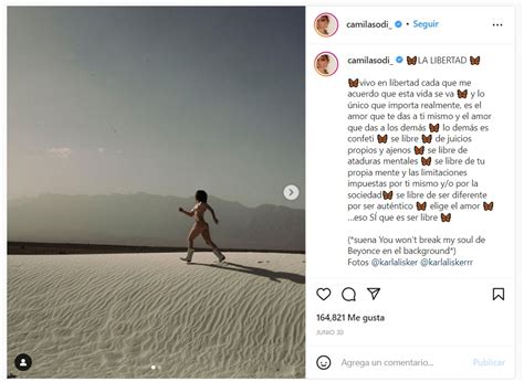 CAMILA SODI SE DESNUDA EN INSTAGRAM De Todo Y Nada Noticias