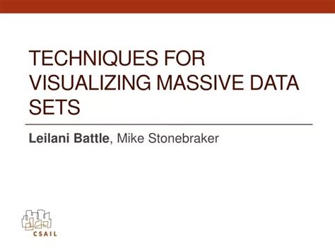 Ppt Techniques For Visualizing Massive Data Sets Powerpoint Presentation Id2276914