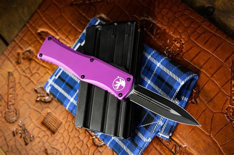 Microtech Hera Otf Automatic Knife Violet 3 Dagger Black 702 1vi