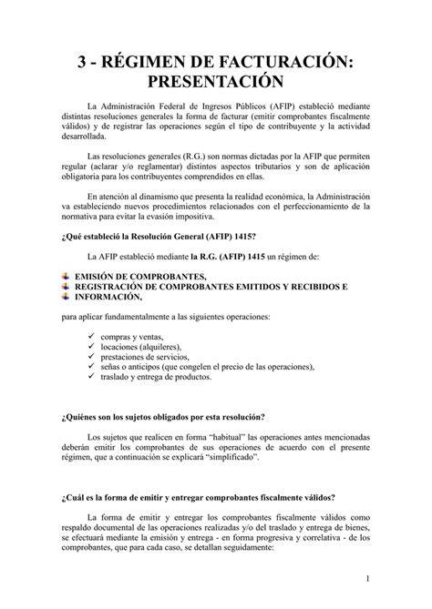 Resolución General AFIP Nº 1415 2003