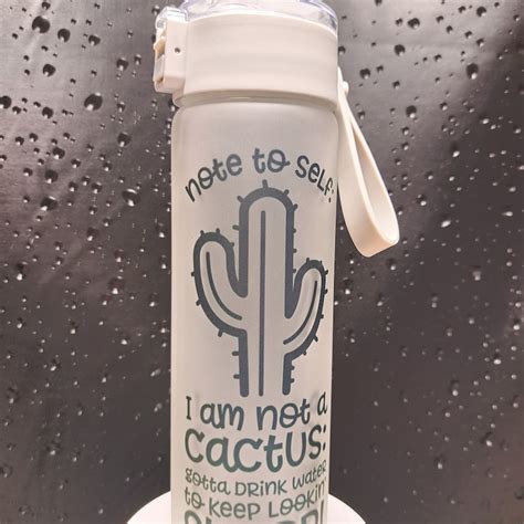 Frosted Glass Water Bottle Etsy
