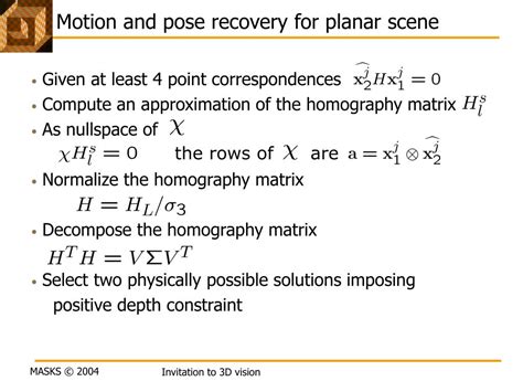 Ppt Two View Geometry Cs 294 6 Sastry And Yang Powerpoint Presentation Id1720659