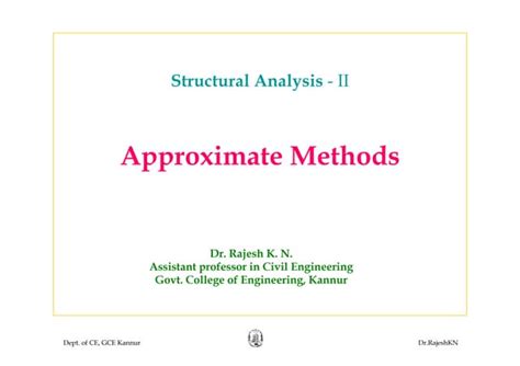 Unit 5 Approximate Method Of Analysis 1pdf