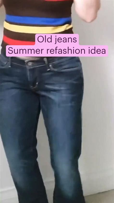 Old Jeans Summer Refashion Idea Refashion Clothes Mens Shirt