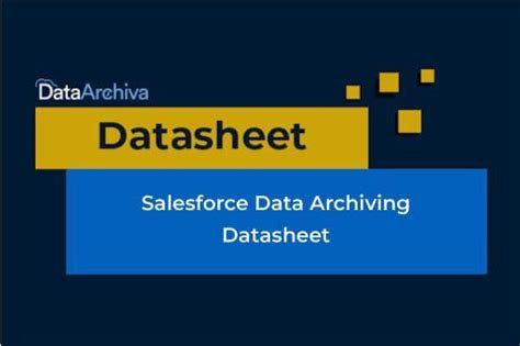 Dataarchiva On Linkedin Dataarchiva Salesforce Data Archiving App Datasheet