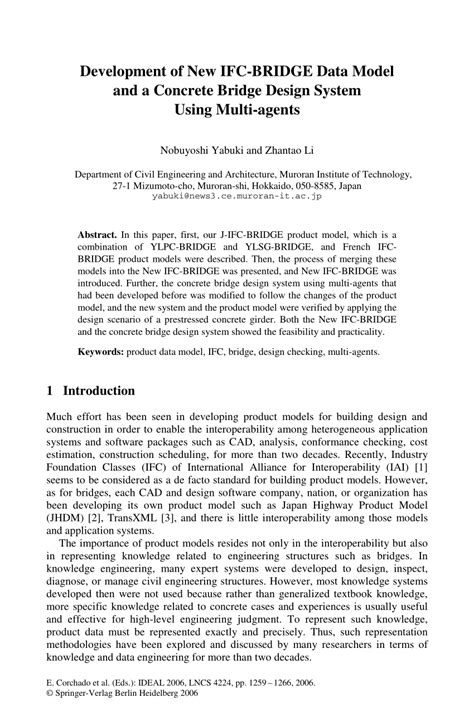 pdf development of new ifc bridge data model and a concrete bridge