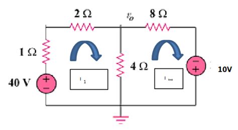 solved use mesh analysis to find i 1 and i 2
