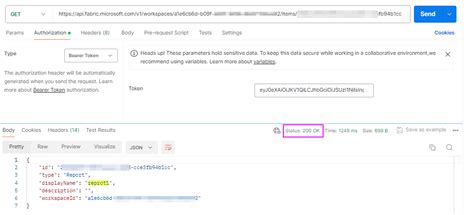 c generating token for fabric rest api using client secret stack