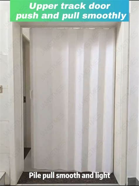 Pvc Folding Door Pvc Sliding Door Indoor Partition Rail Door 6mm