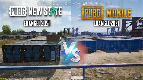 PUBG Mobile Vs PUBG New State Erangel Comparison YouTube